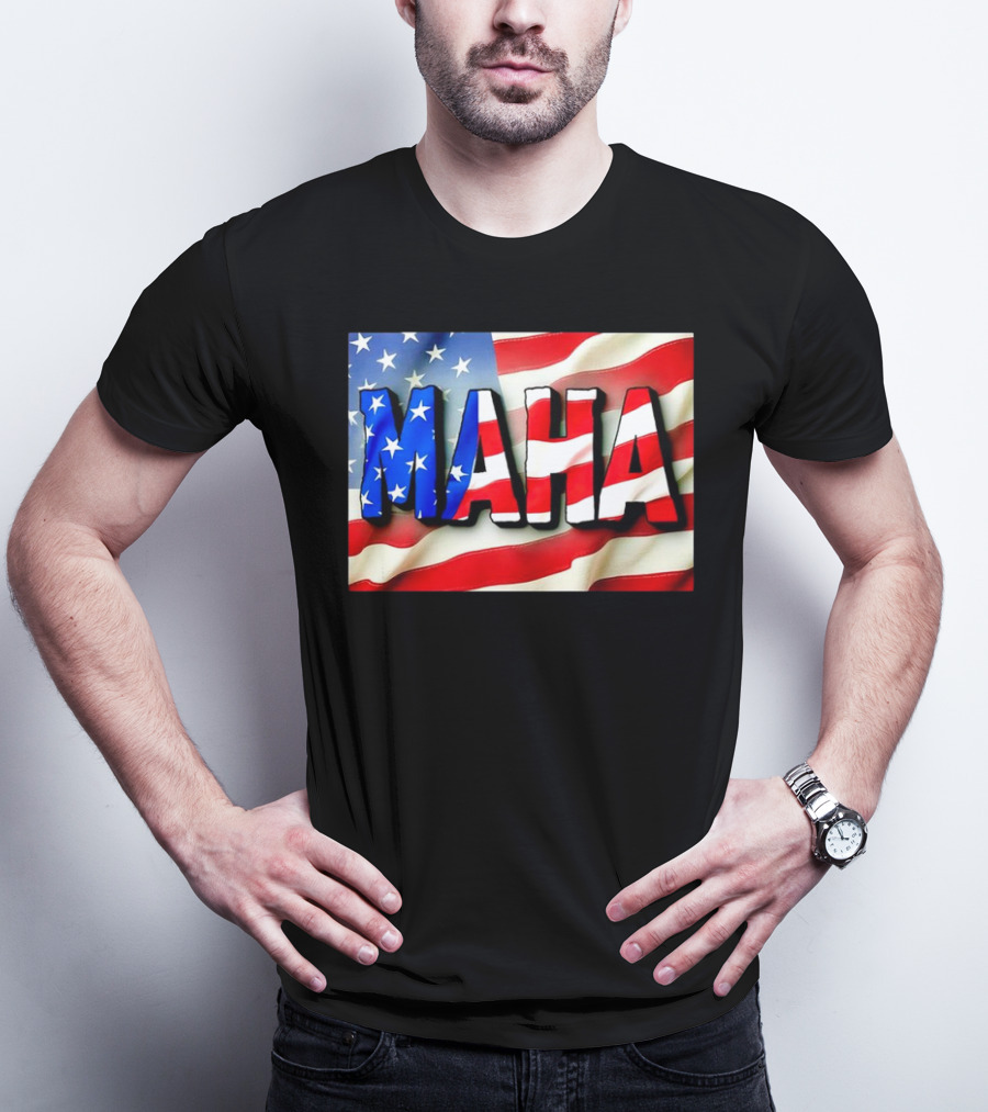 MAHA American Flag USA Patriotic Banner T-Shirt