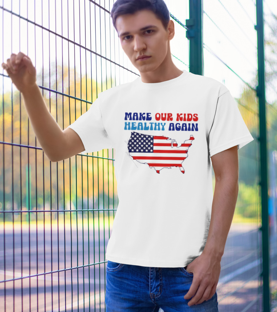 Make Our Kids Healthy Again United States Map T-Shirt