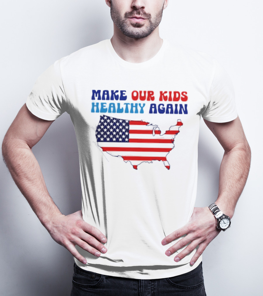 Make Our Kids Healthy Again United States Map T-Shirt