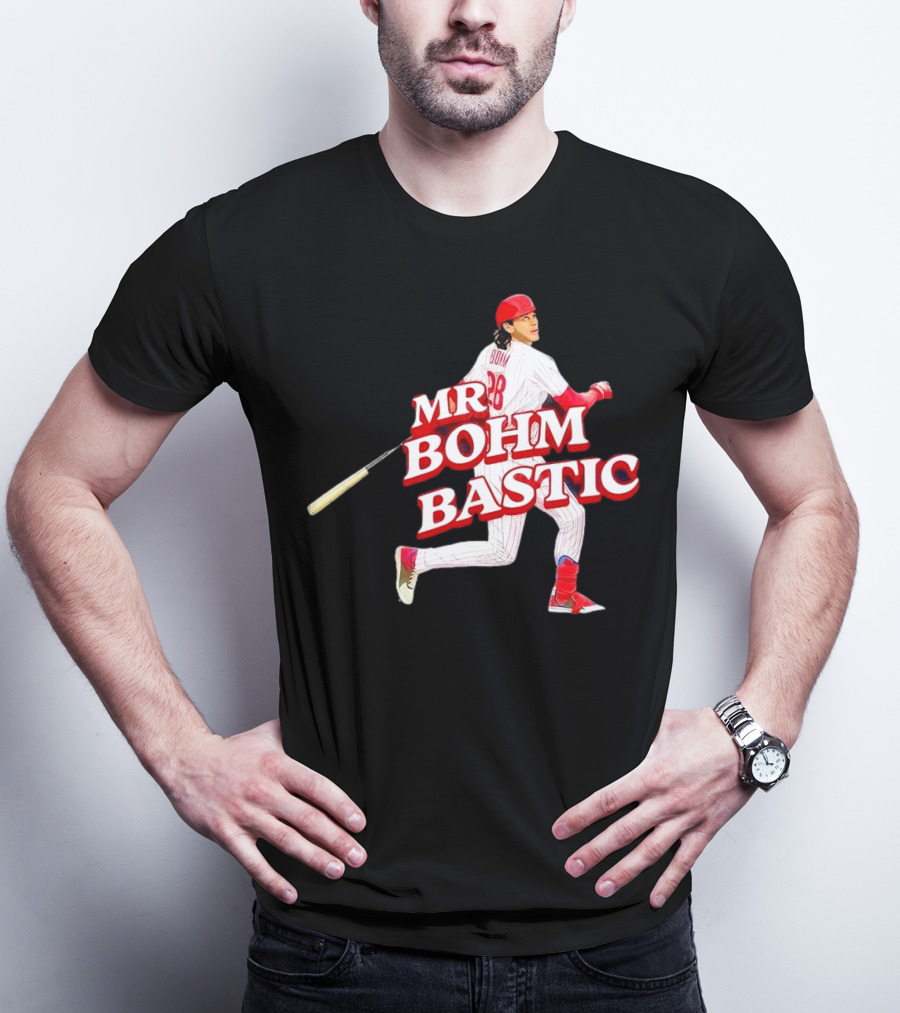 Philadelphia Phillies Alec Bohm Mr. Bohm Bastic Baseball Player T-Shirt