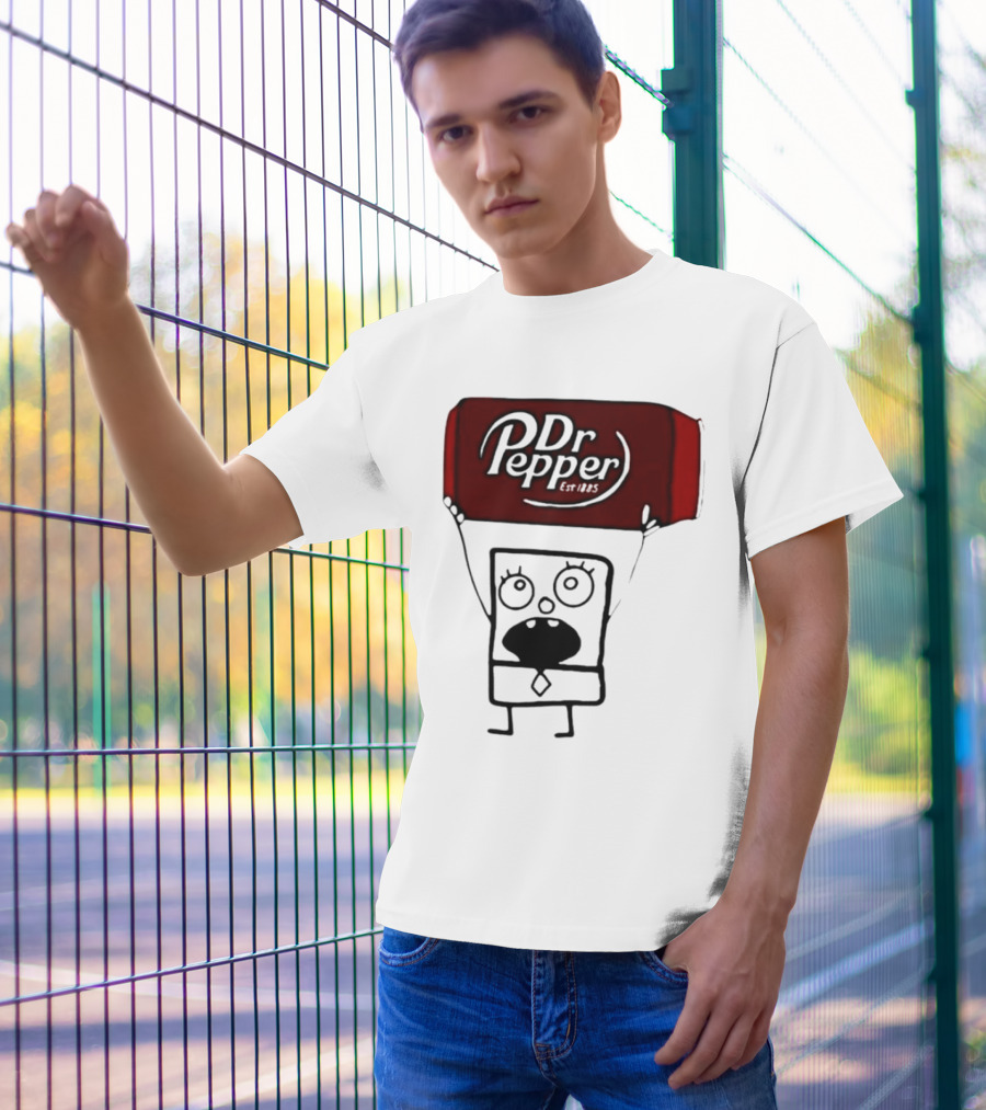 Dr Pepper Est 1885 Character Holding Red Can T-Shirt