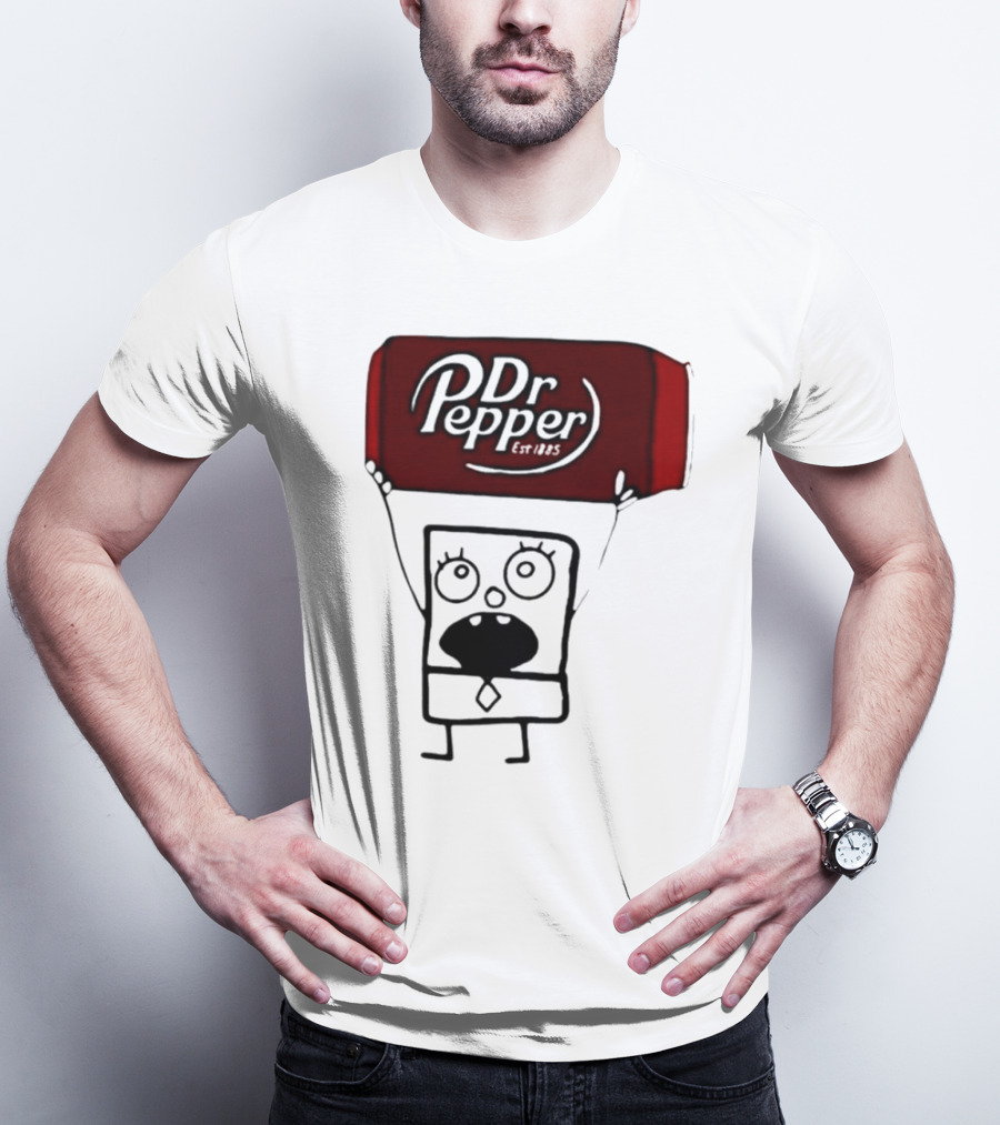 Dr Pepper Est 1885 Character Holding Red Can T-Shirt