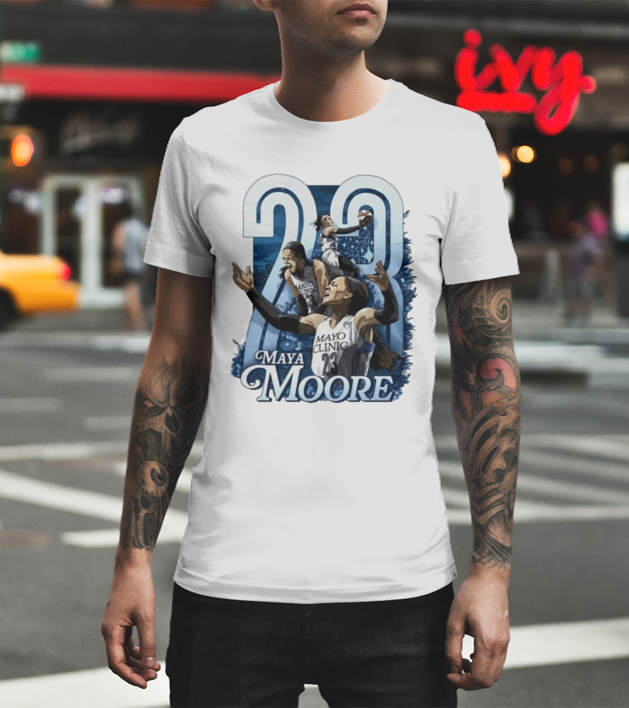 Maya Moore 23 Mayo Clinic Retro Basketball Legend T-Shirt