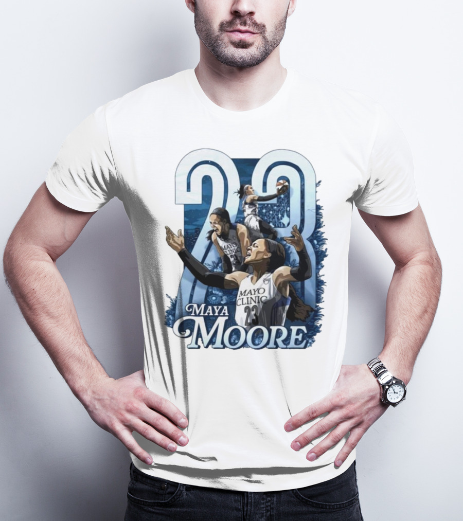 Maya Moore 23 Mayo Clinic Retro Basketball Legend T-Shirt
