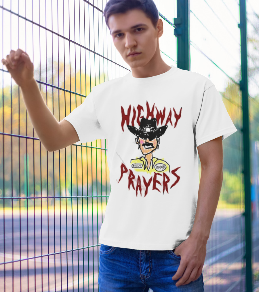 Highway Prayers Cowboy Sheriff With Billy Strings Badge T-Shirt