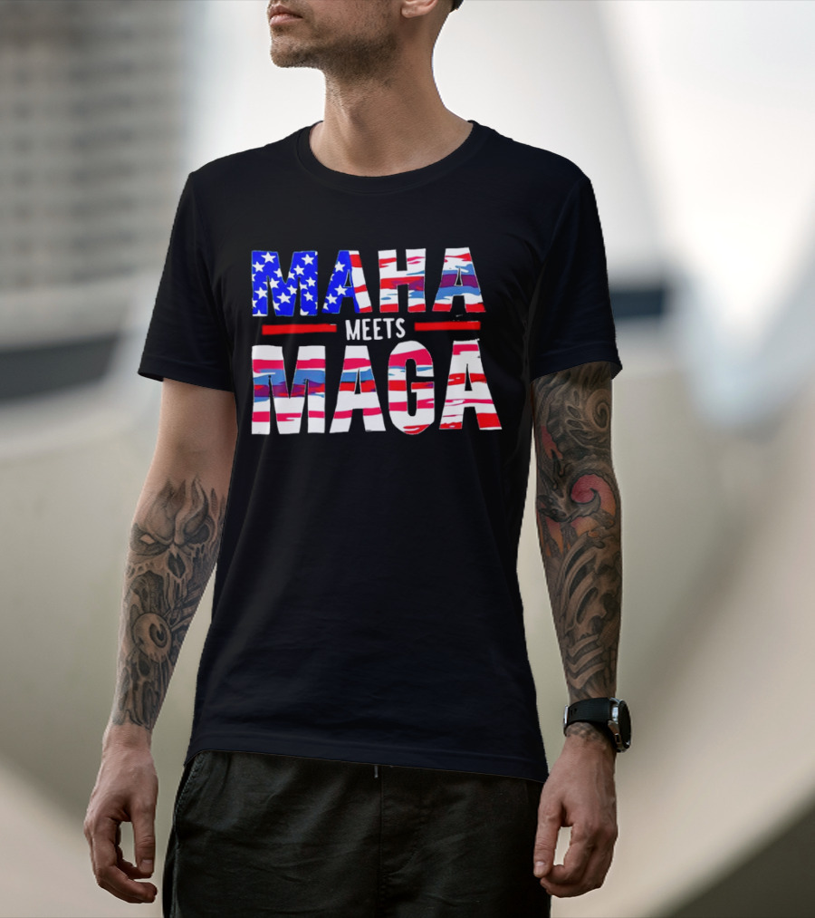 MAHA Meets MAGA US Flag T-Shirt