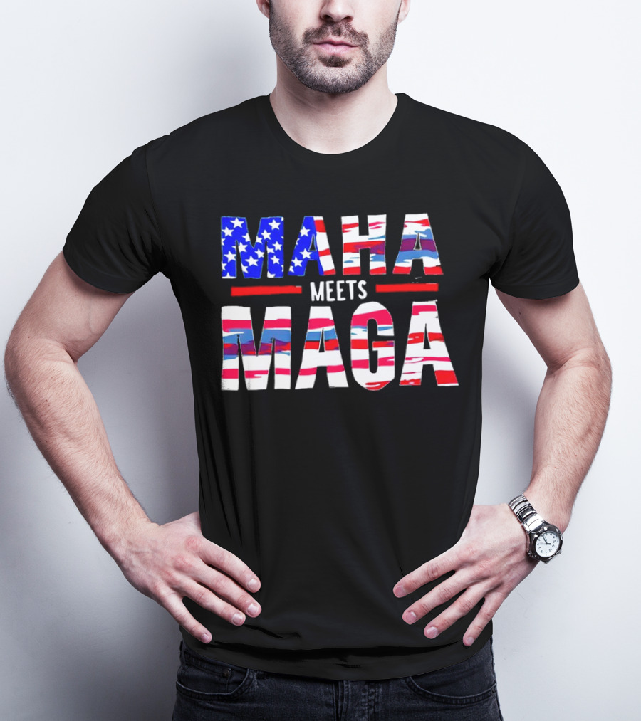 MAHA Meets MAGA US Flag T-Shirt