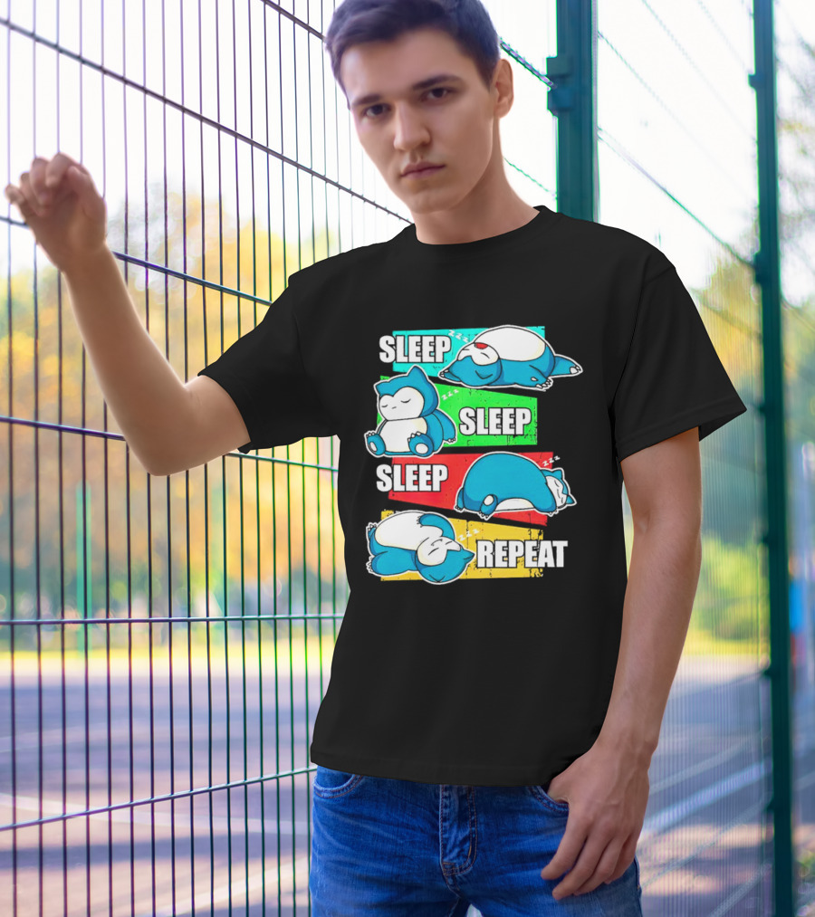 Sleep Sleep Sleep Repeat Snorlax Pokémon Life T-Shirt