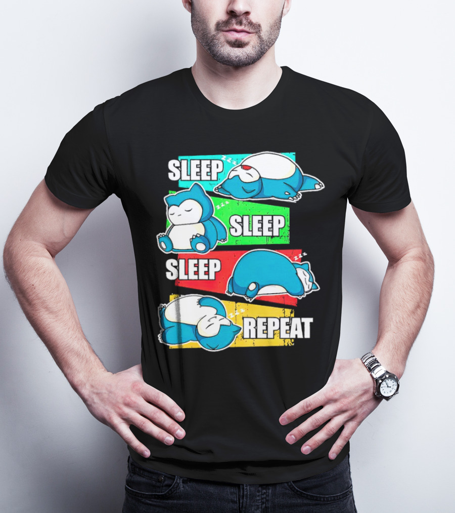 Sleep Sleep Sleep Repeat Snorlax Pokémon Life T-Shirt