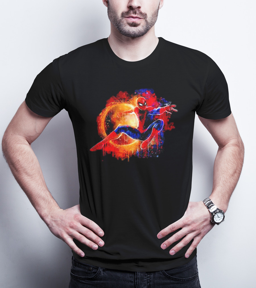 Spiderman Dynamic Splash Through The Vivid Spiderverse T-Shirt