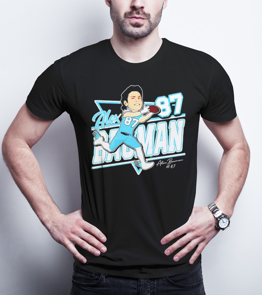 Tulane Green Wave Alex Bauman 87 Cartoon Football Character T-Shirt