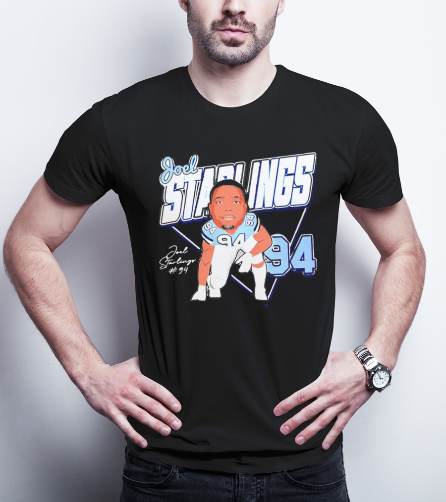 Joel Starlings North Carolina Tar Heels #94 Cartoon Character T-Shirt