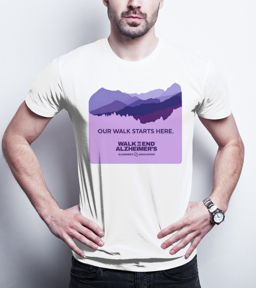 Our Walk Starts Here Walk To End Alzheimer’s Alzheimer's Association T-Shirt
