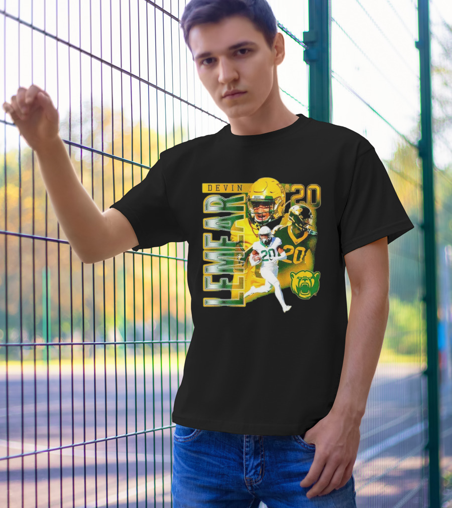 Devin Lemear 20 Baylor Bears Football Player Collage T-Shirt