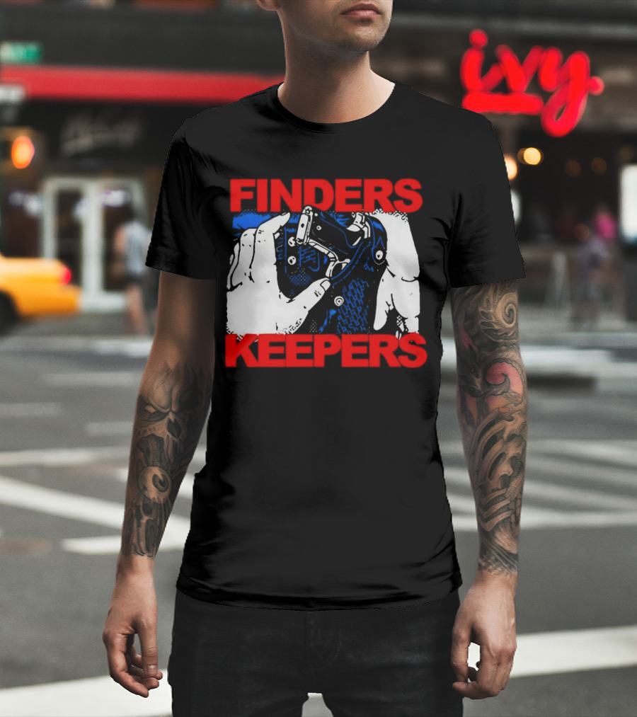 Finders Keepers Gun In Holster Pop T-Shirt