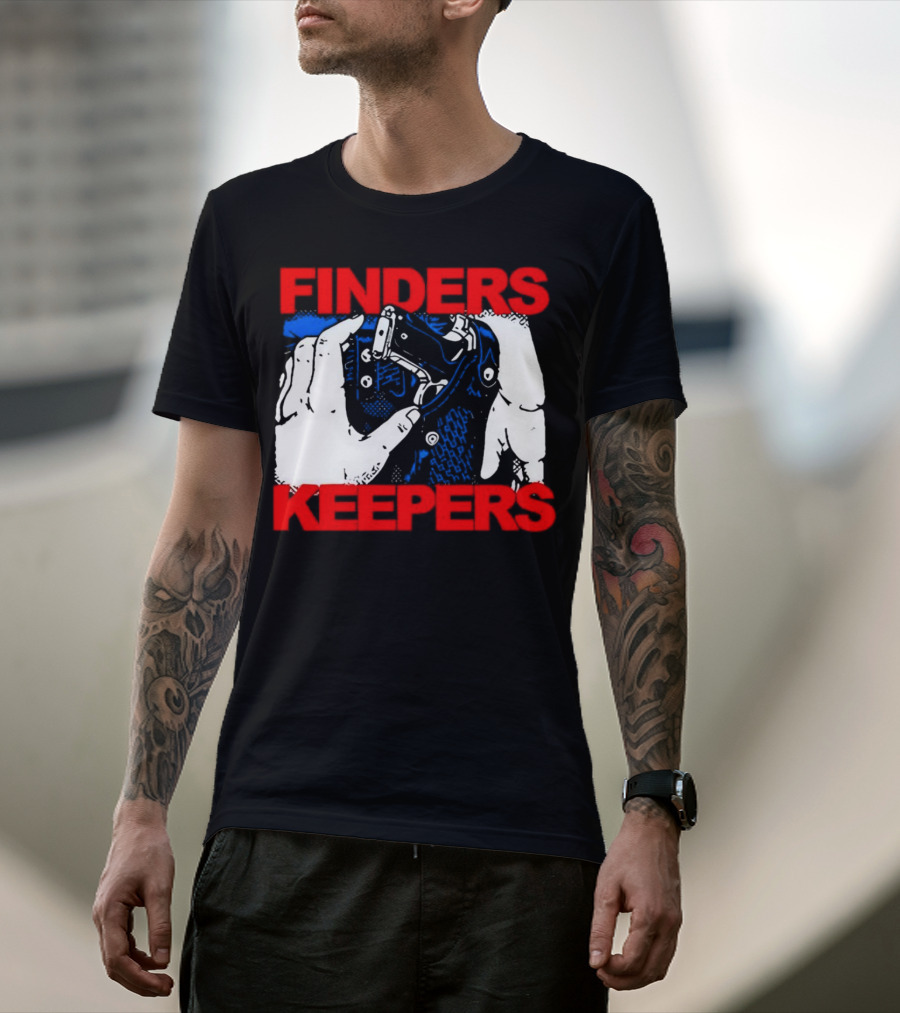 Finders Keepers Gun In Holster Pop T-Shirt