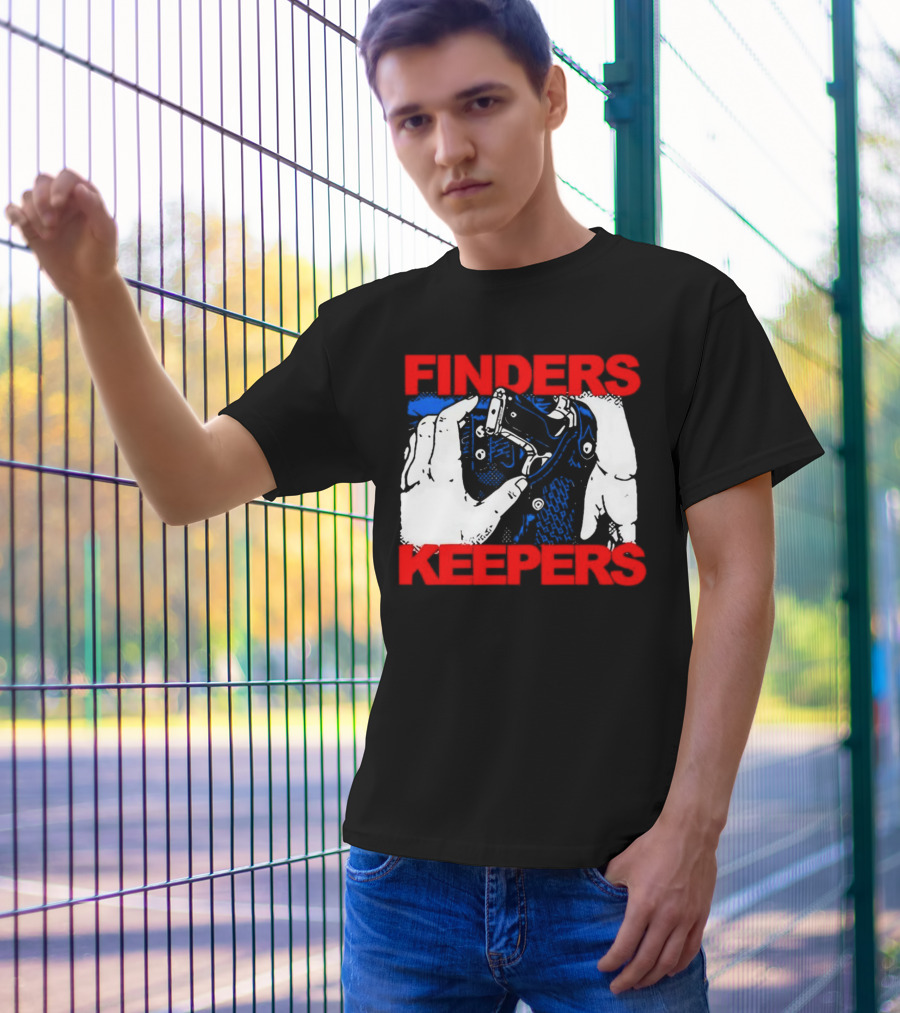 Finders Keepers Gun In Holster Pop T-Shirt