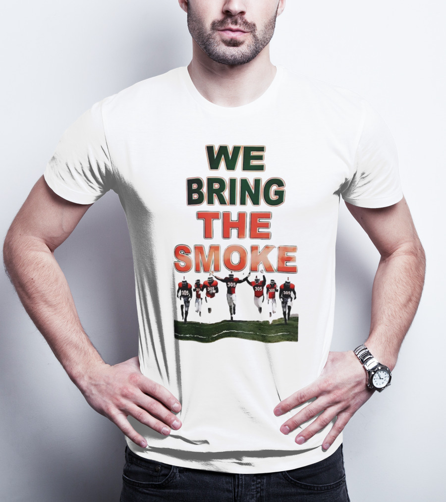 We Bring The Smoke Football Team Players Running With 305 Jerseys T-Shirt