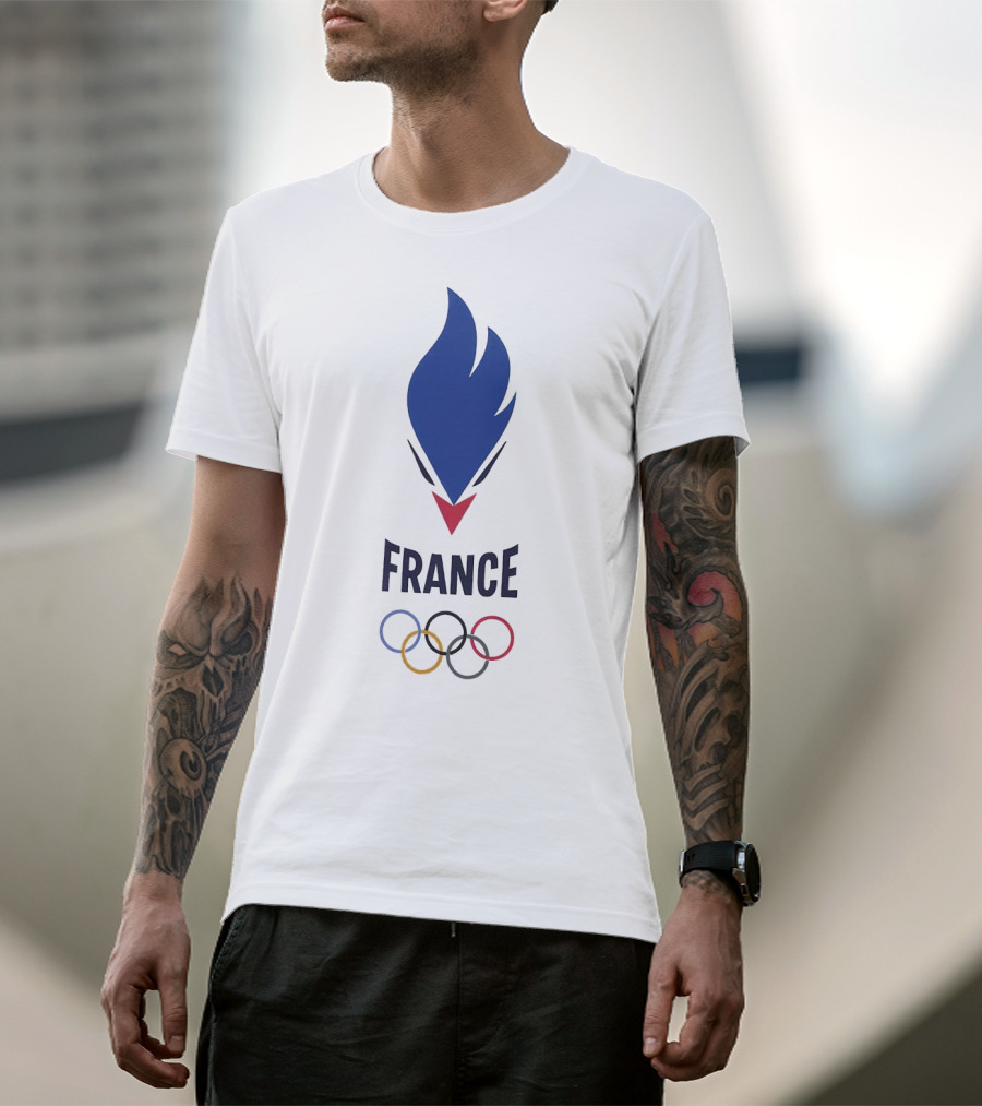 France Olympic Flame And Rings T-Shirt