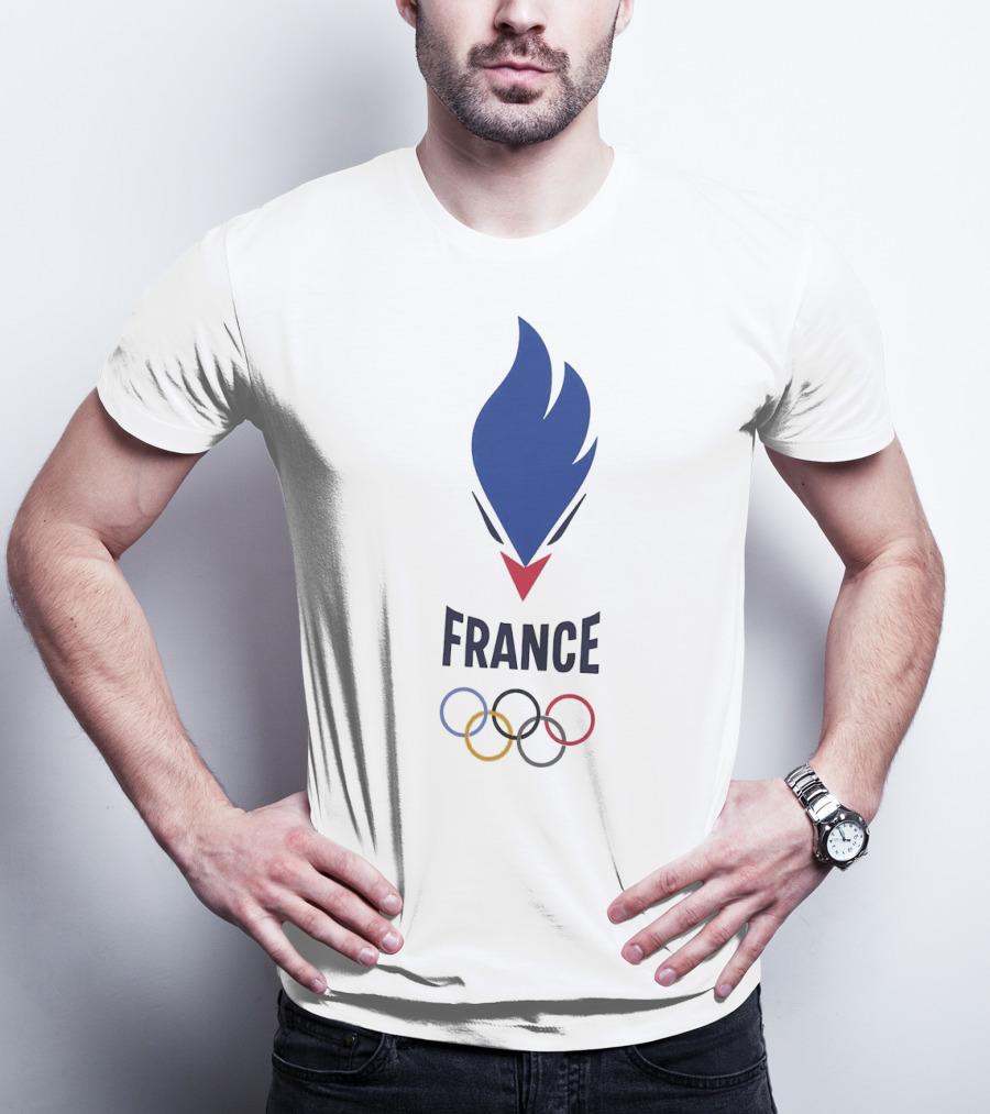 France Olympic Flame And Rings T-Shirt