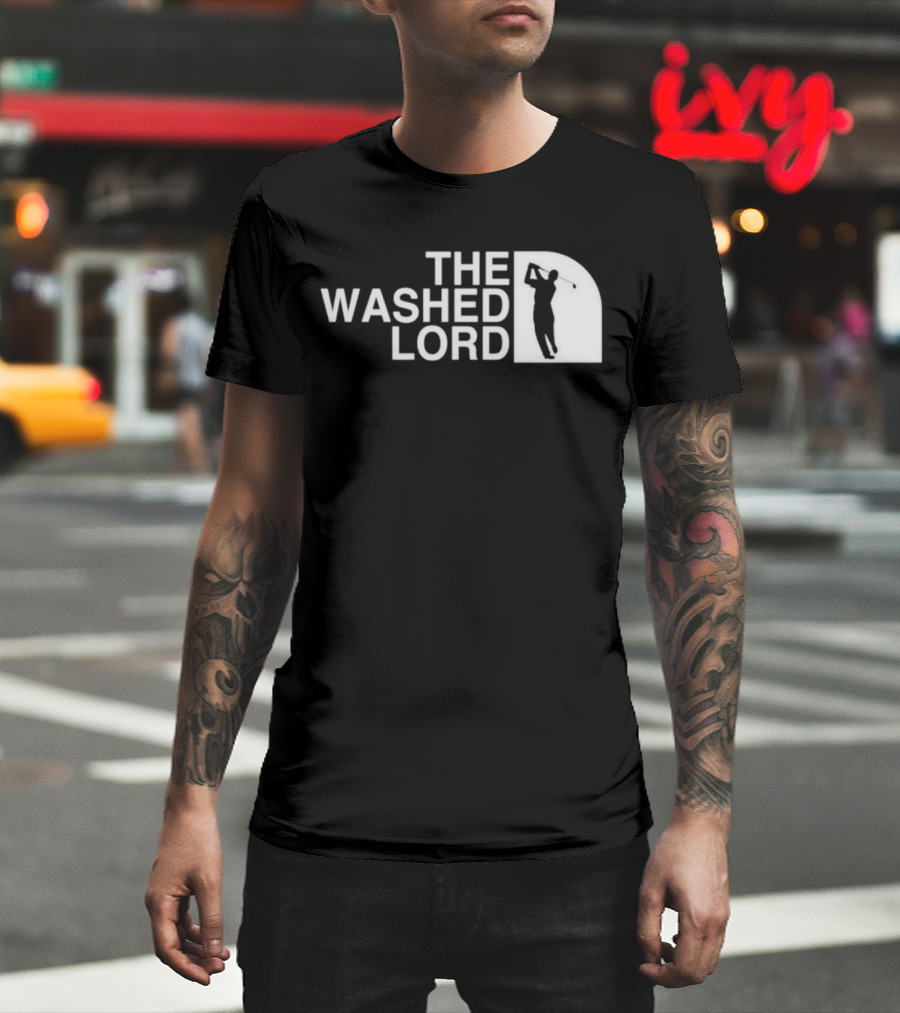 The Washed Lord Golf Swing Silhouette Mock T-Shirt