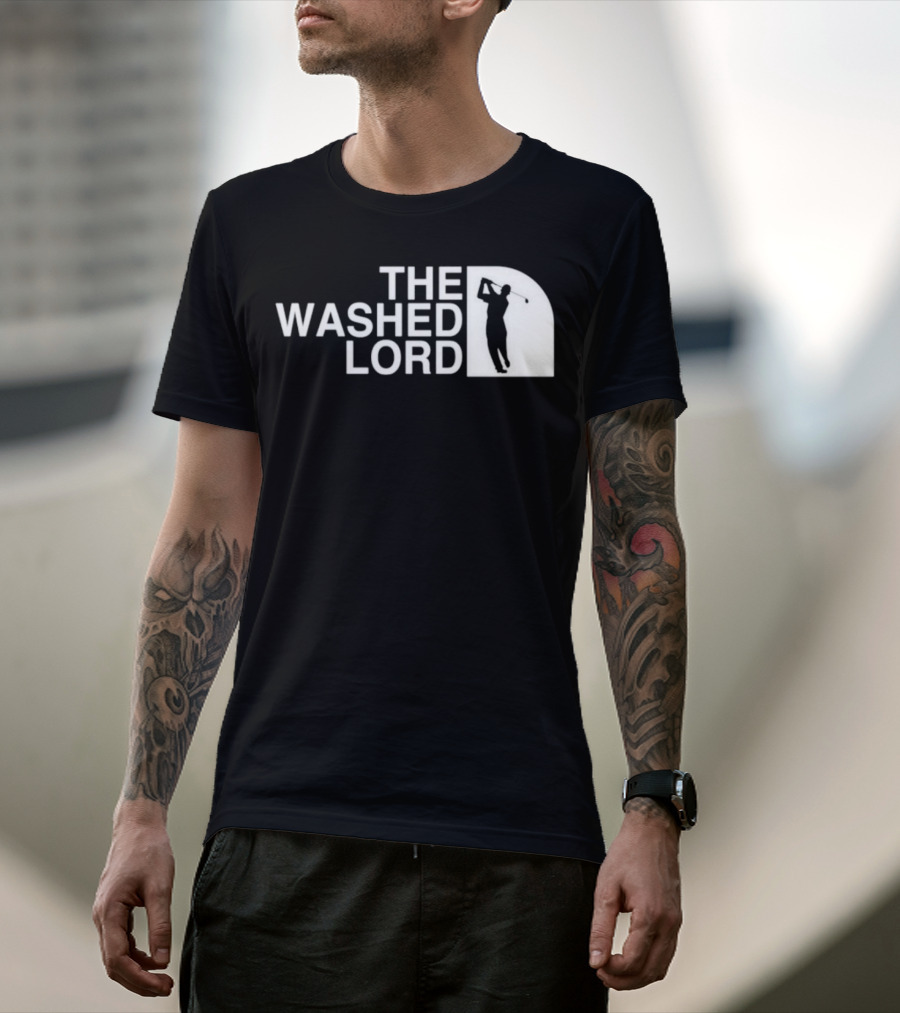 The Washed Lord Golf Swing Silhouette Mock T-Shirt