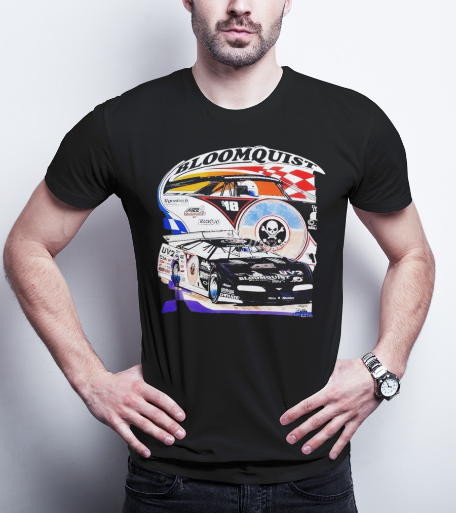 Bloomquist Dirt Late Model Champion 1998 Racing Skull T-Shirt