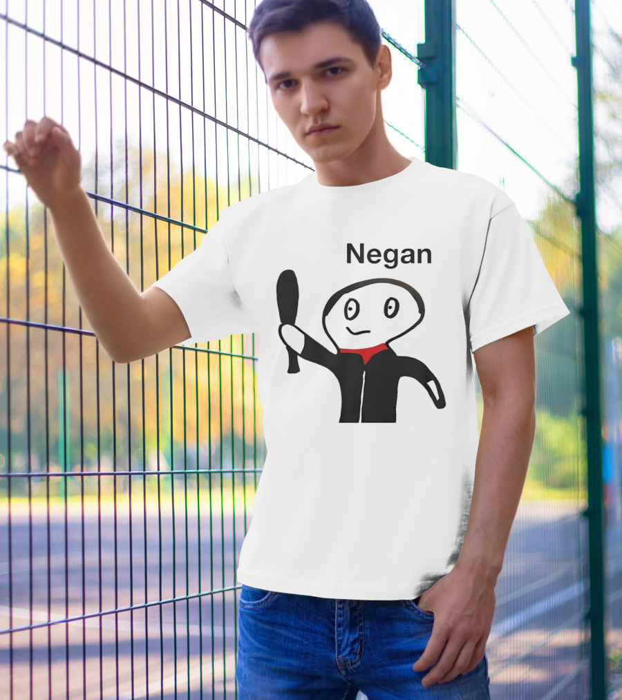 Negan Character With Bat From The Walking Dead T-Shirt