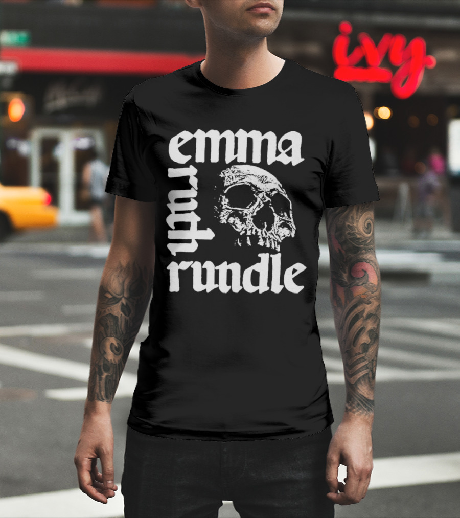 Emma Ruth Rundle Skull Art Patterson Black T-Shirt