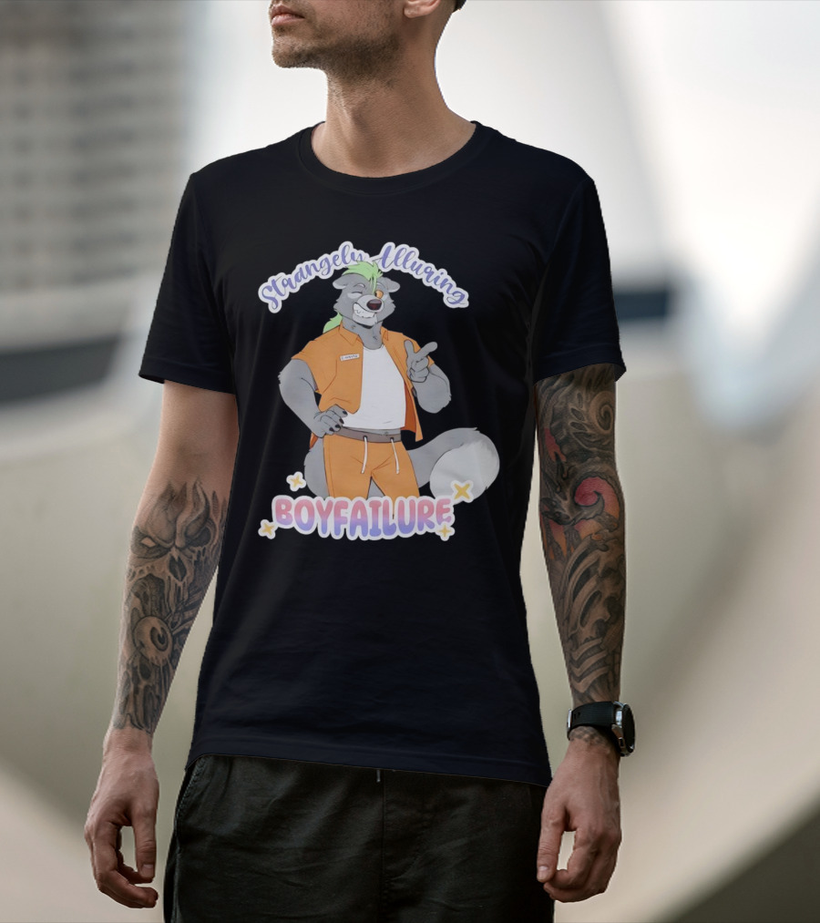 Strangely Alluring Boyfailure Anthro Character In Orange T-Shirt