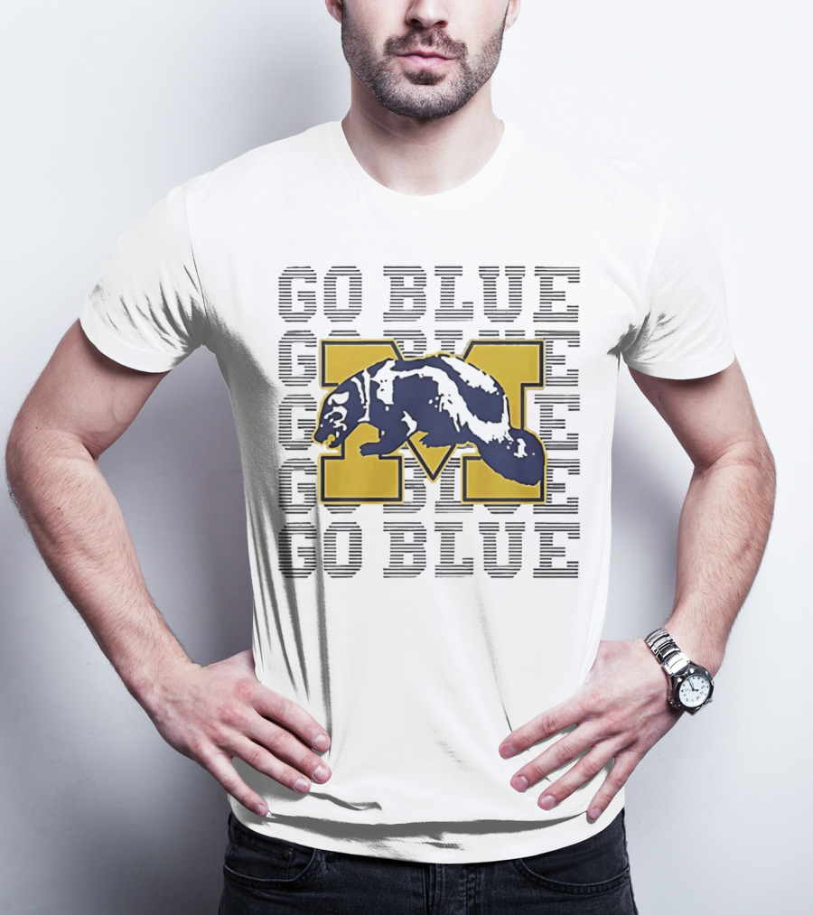 Go Blue Michigan Wolverines Bear M T-Shirt