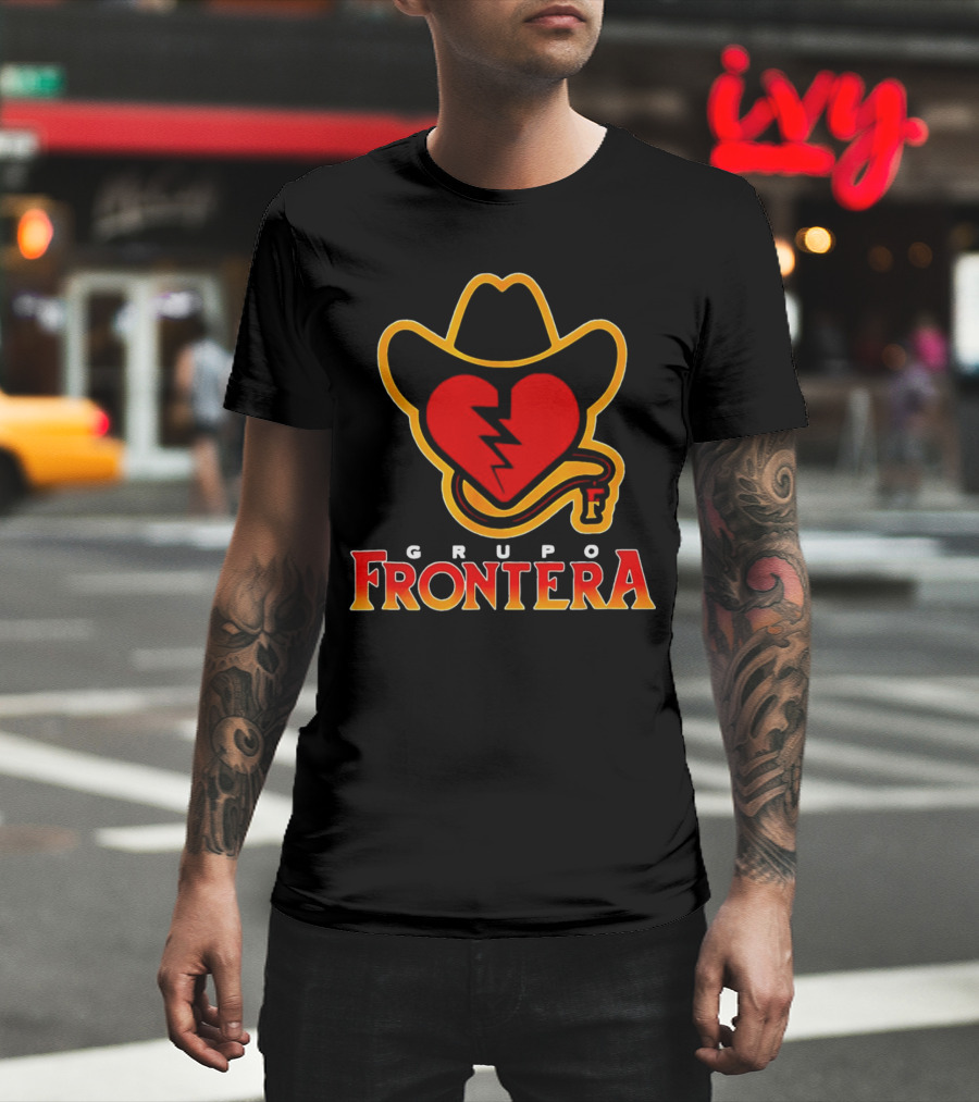 Grupo Frontera Mexican Heart Cowboy Hat Logo Music Musica Mexico T-Shirt