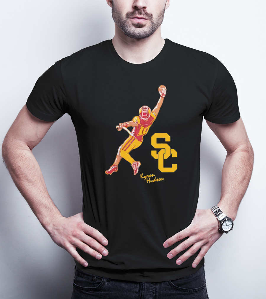 Kyron Hudson USC Trojans Football Catch T-Shirt