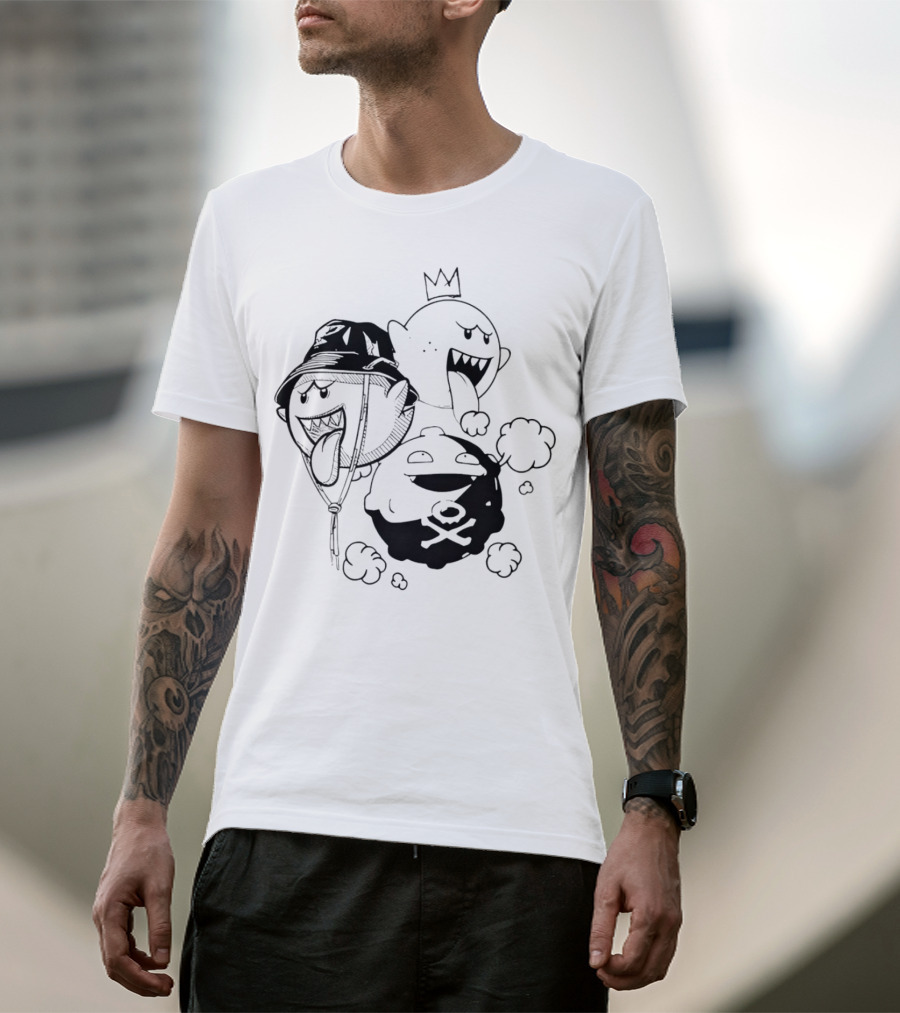 Kain Carter Bomb Squad Ghostly Trio With Crown And Bucket Hat T-Shirt