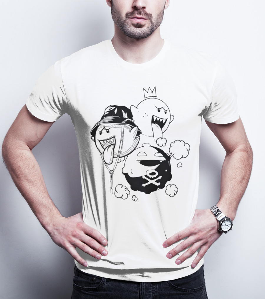Kain Carter Bomb Squad Ghostly Trio With Crown And Bucket Hat T-Shirt