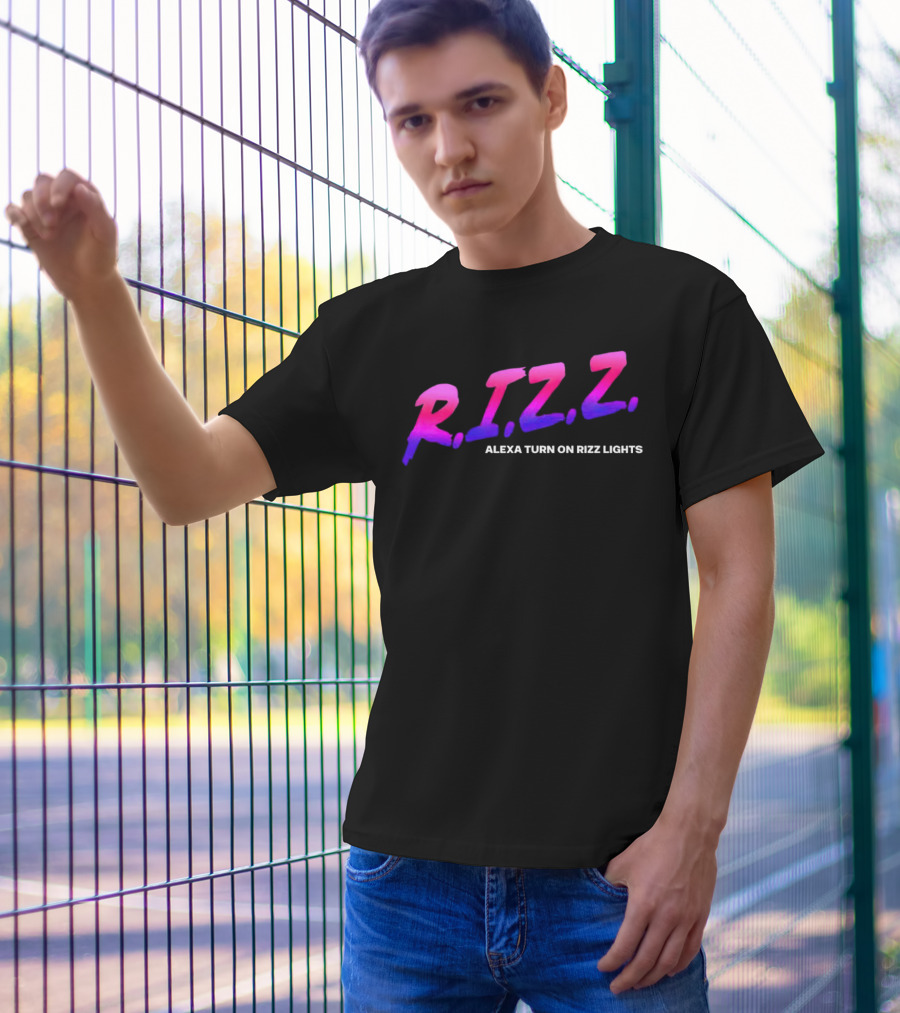 Rizz Alexa Turn On Rizz Lights Retro Gradient T-Shirt