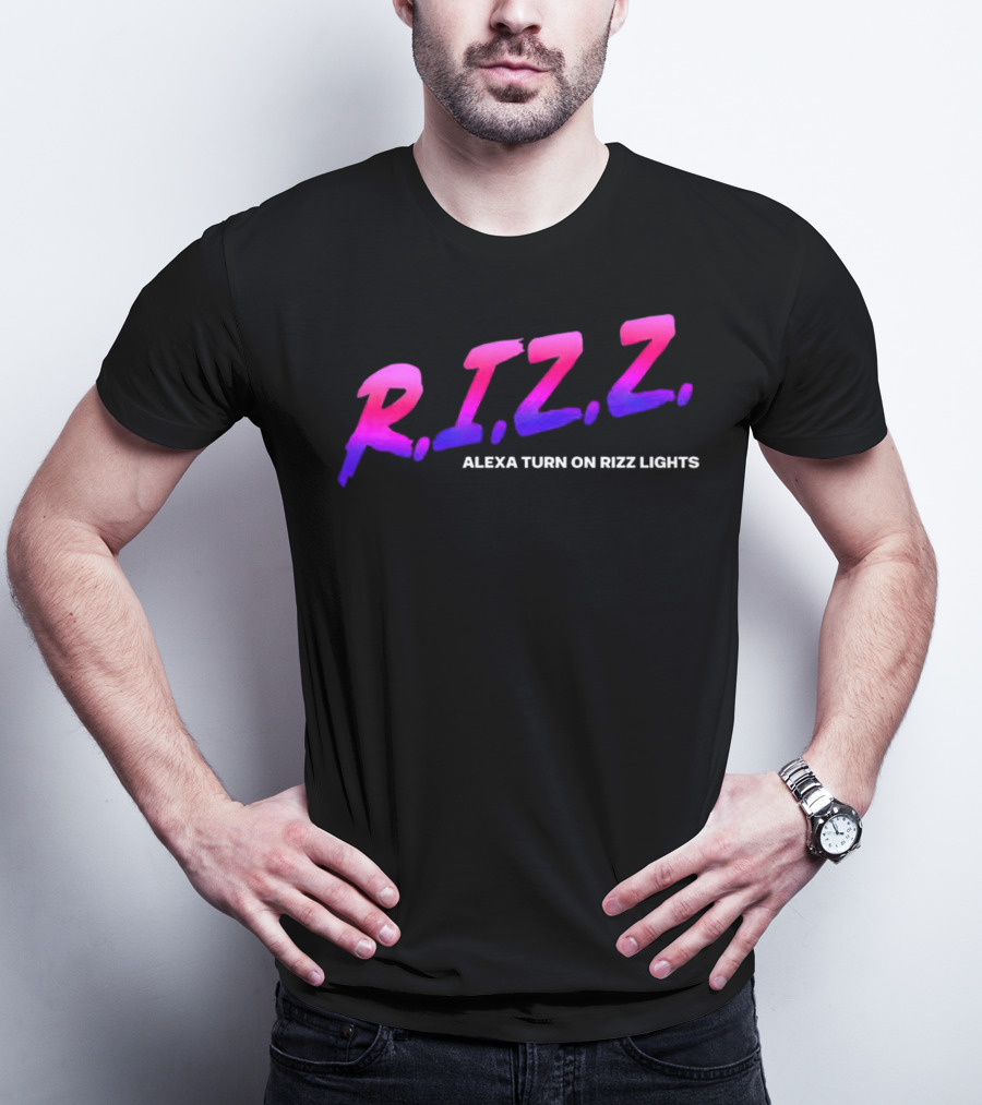 Rizz Alexa Turn On Rizz Lights Retro Gradient T-Shirt