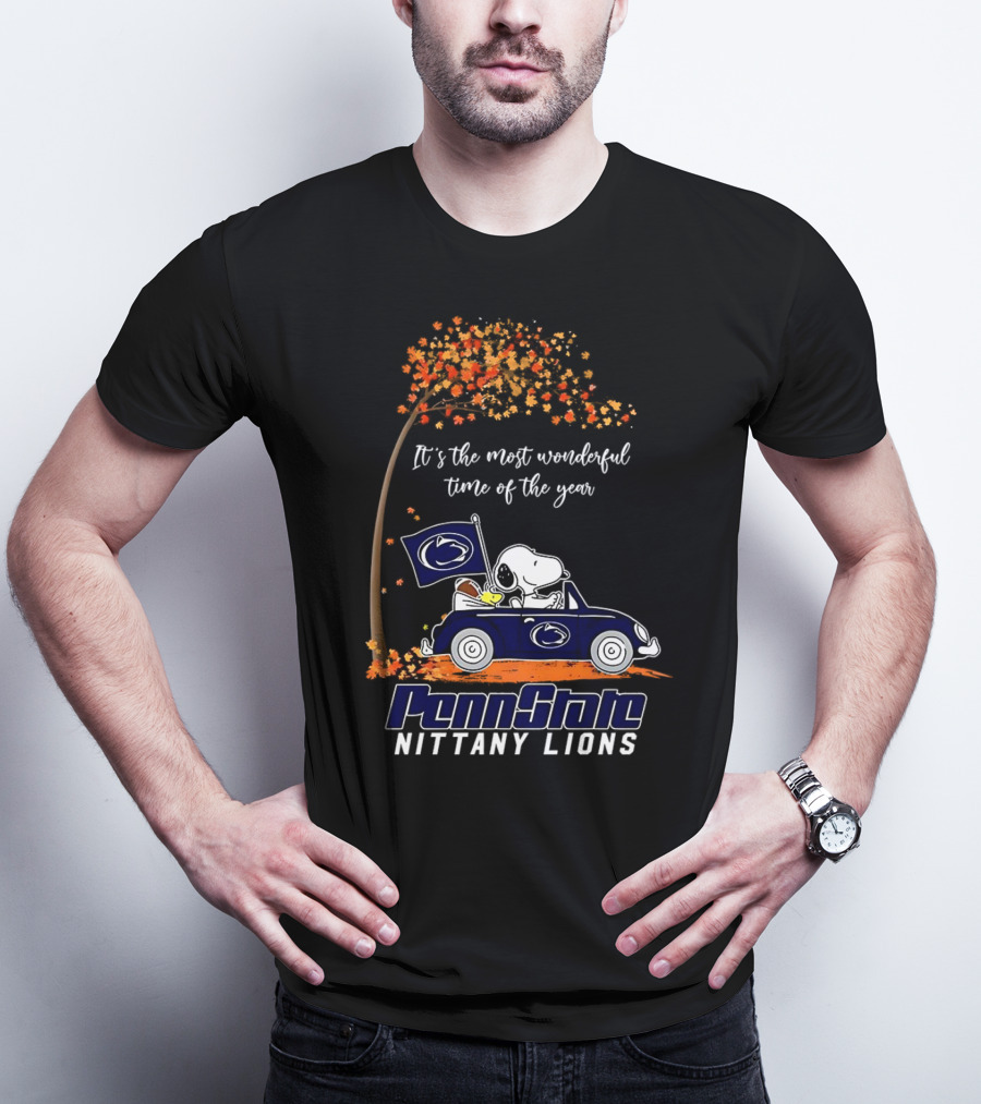 It's The Most Wonderful Time Of The Year Snoopy Driving Car Penn State Nittany Lions T-Shirt