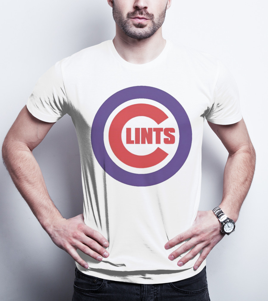 Clints Big C Chicago Cubs Logo Parody Purple Circle T-Shirt