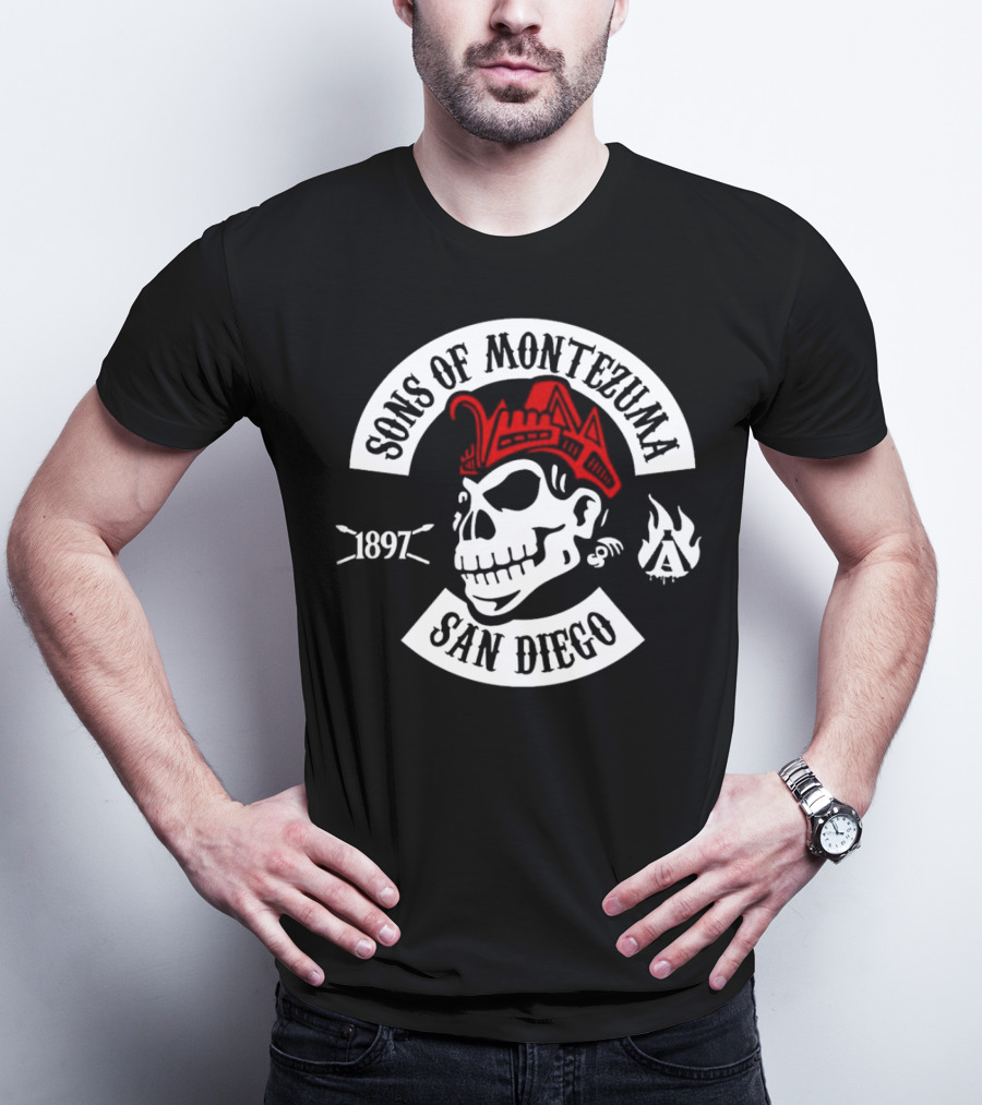 Sons Of Montezuma San Diego 1897 Skull T-Shirt