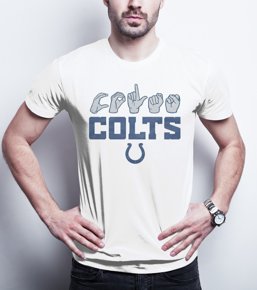Love Sign With Colts In ASL Indianapolis Colts Football Fan T-Shirt