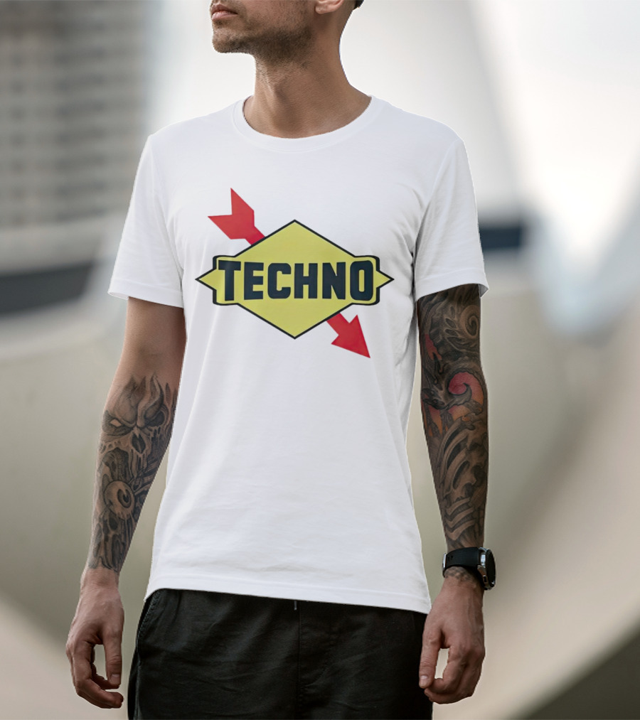 Techno Yellow Diamond Red Arrows T-Shirt