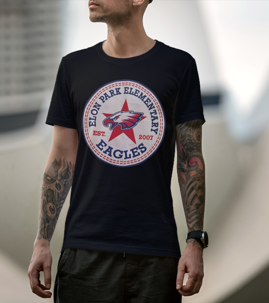 Elon Park Elementary Eagles Est 2007 Red Star Vintage T-Shirt