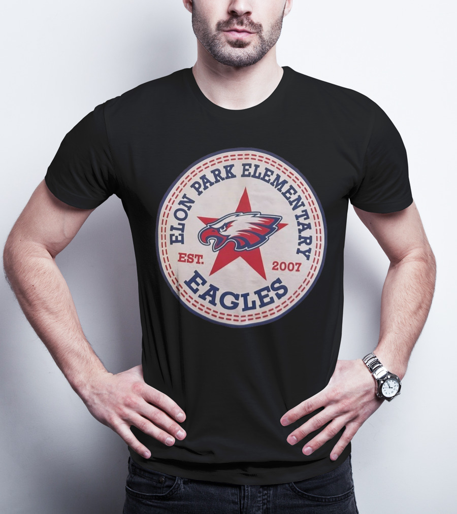 Elon Park Elementary Eagles Est 2007 Red Star Vintage T-Shirt