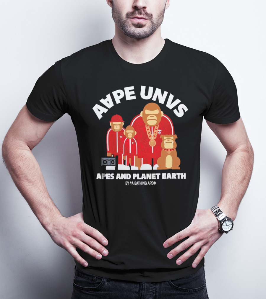 AAPE UNVS Apes And Planet Earth By A Bathing Ape T-Shirt