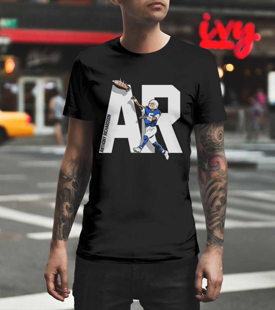 Anthony Richardson AR 5 Rocket Arm Football T-Shirt