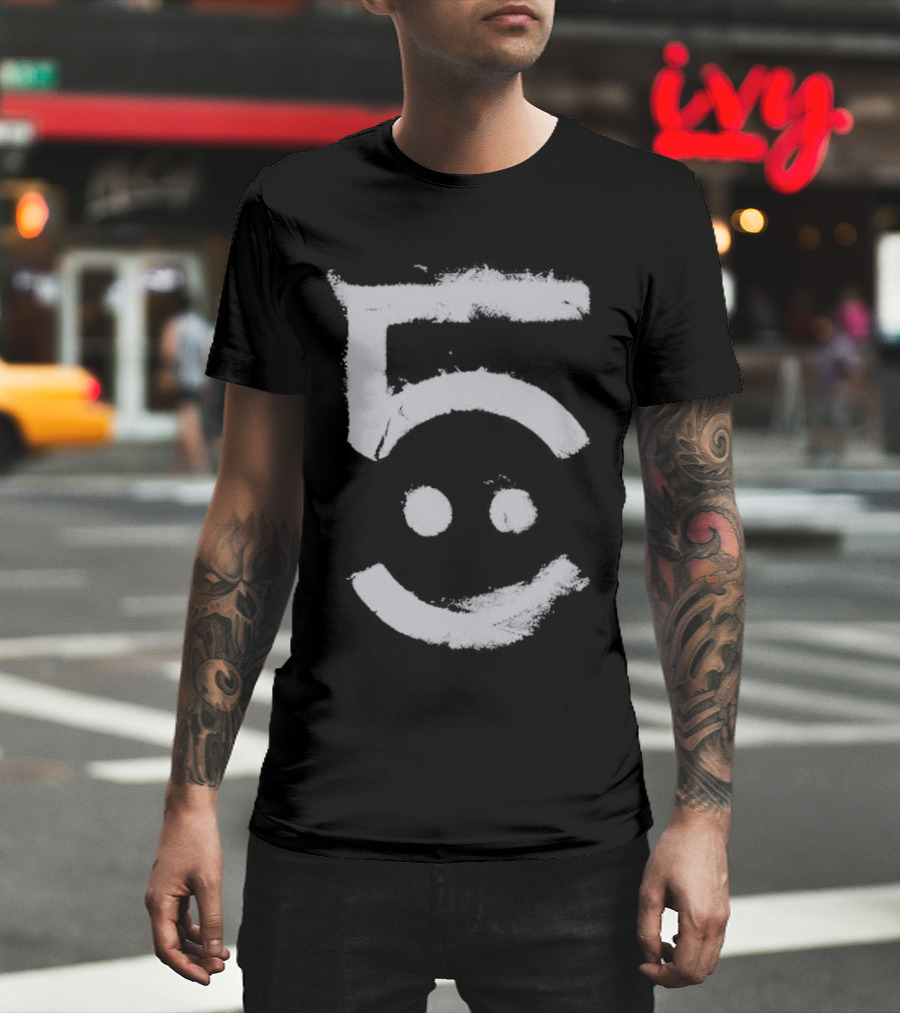 Awolnation Five Smiley Face Brushstroke T-Shirt