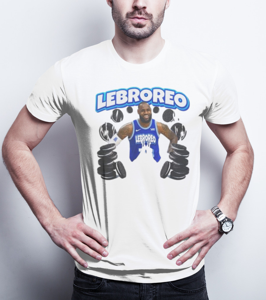 LeBrOreo LeBron James Blue Basketball Jersey Oreo Cookies T-Shirt