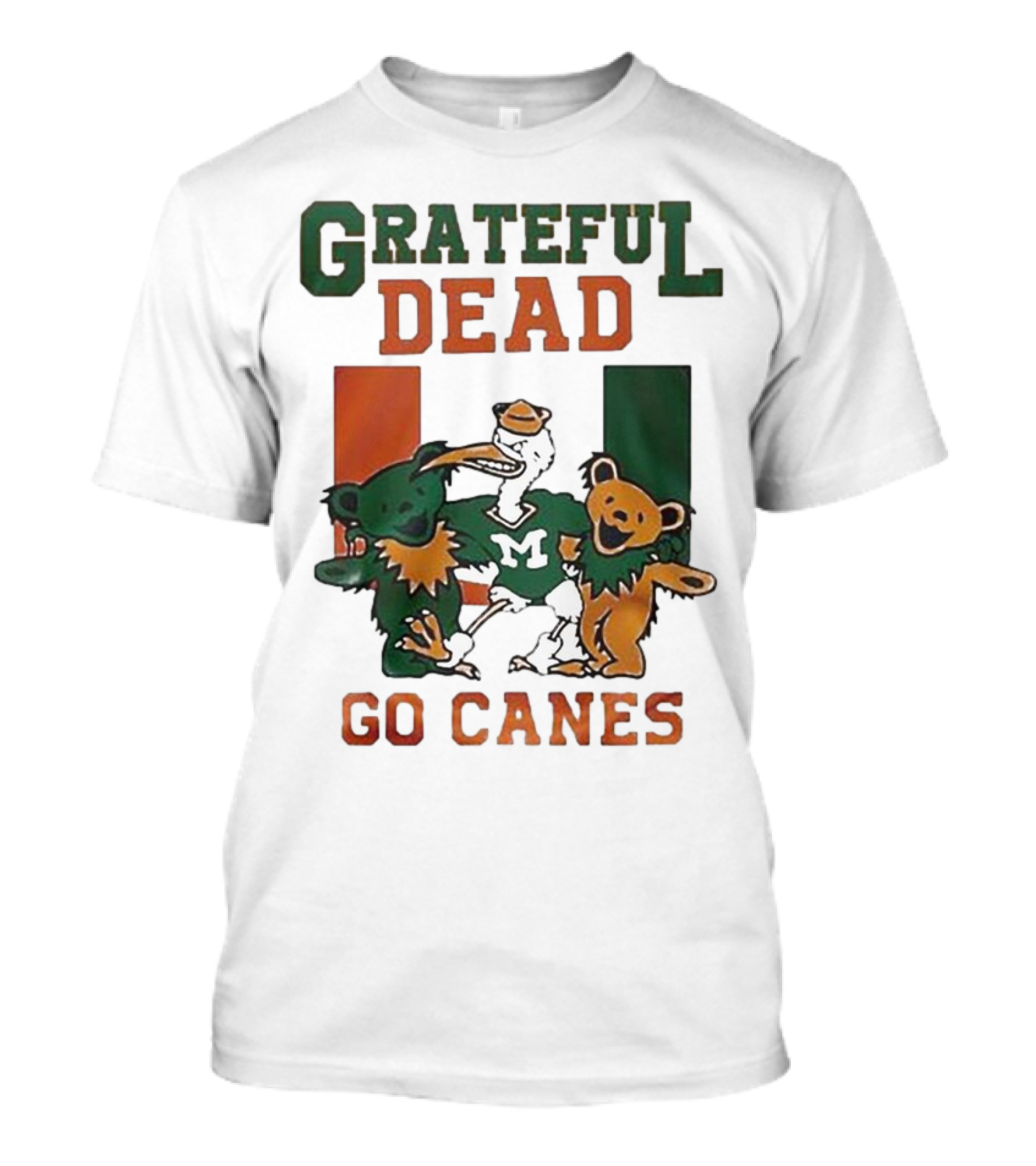 Grateful Dead Miami Hurricanes Go Canes Bears T-Shirt