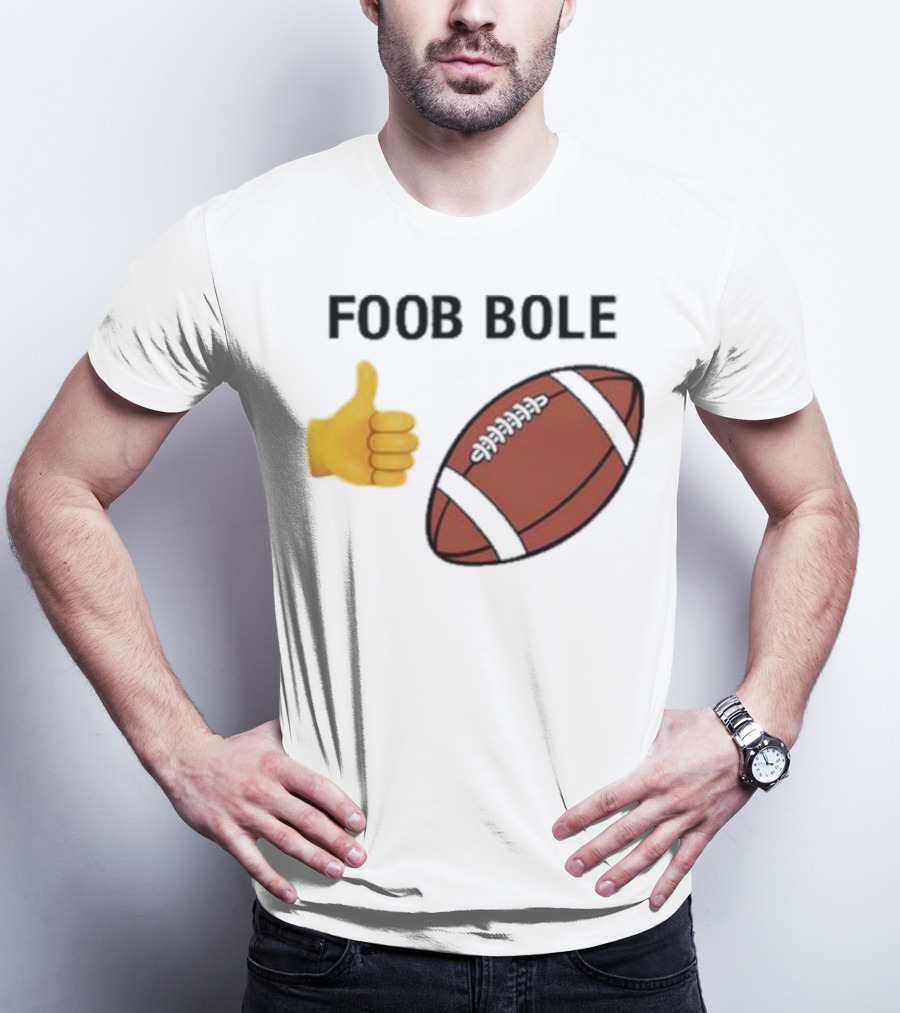 Foob Bole Football Thumb Up Emoji Brown Ball T-Shirt